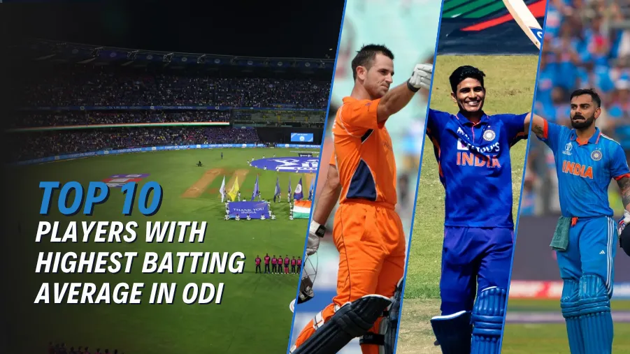 10 Highest Batting Average in ODI - 2025 Updated